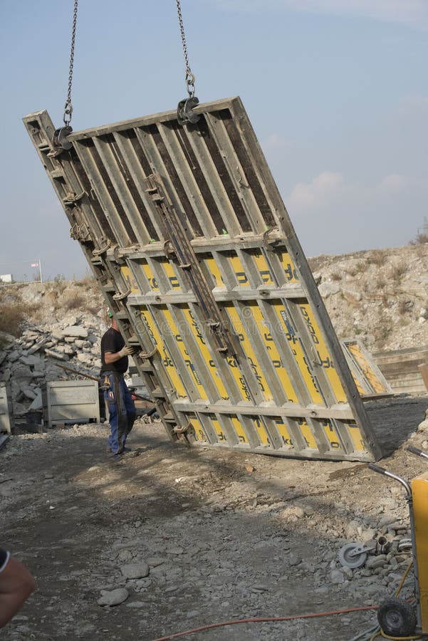 Construction Crane with Heavy Load Editorial Photography - Image of ...
