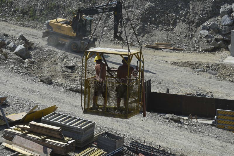 Construction Crane with Heavy Load Editorial Image - Image of planning ...