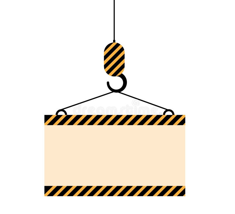 Construction Crane Hook Moving or Lifting Banner Place for Text Stock ...