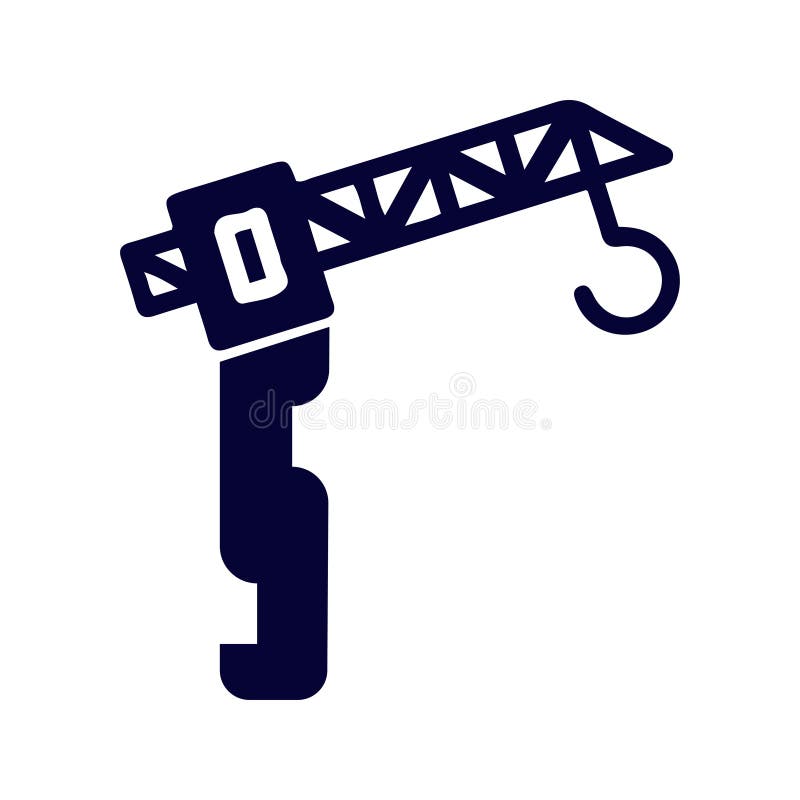 Construction crane icon stock vector. Illustration of heavy - 264376394