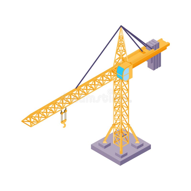 Construction Crane Icon stock illustration. Illustration of heavy ...