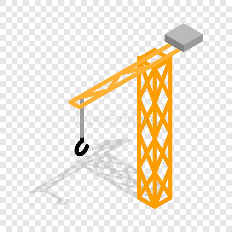 Construction Crane Isometric Icon Stock Vector - Illustration of frame ...