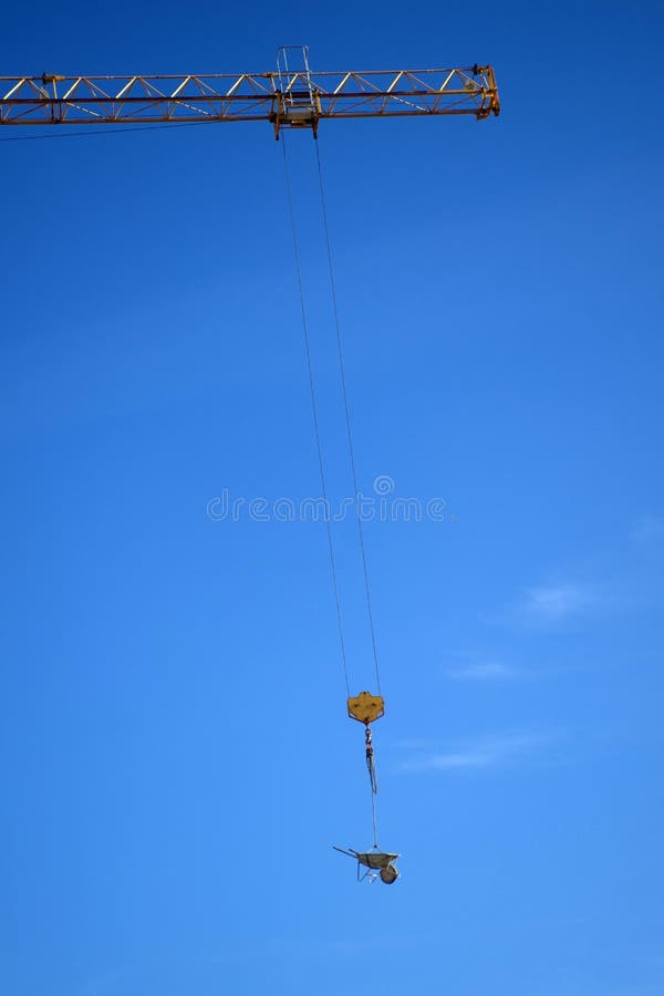For Construction Crane Lifting Stock Image - Image of architecture ...