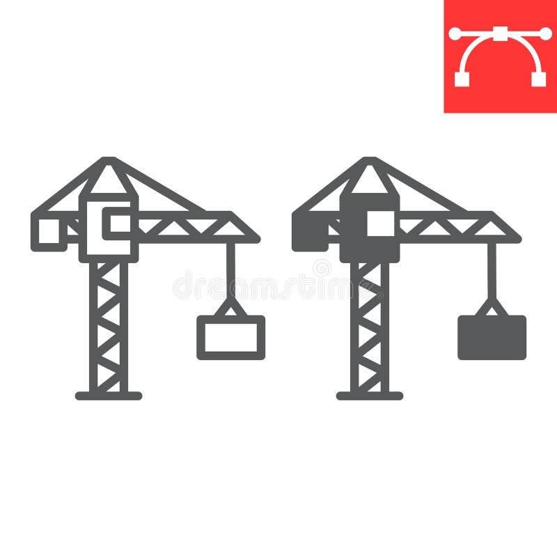 Crane Icon Editable Stroke Stock Illustrations – 1,099 Crane Icon ...