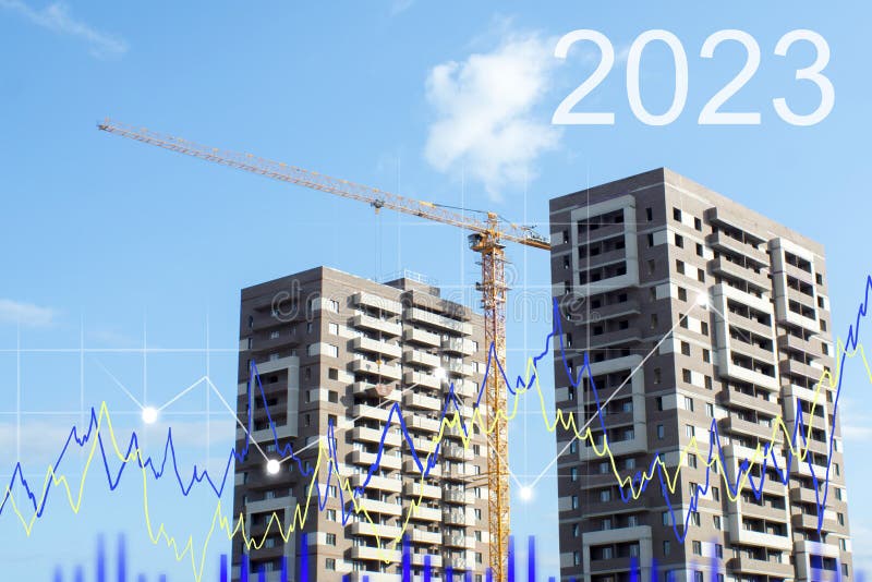 Construction Crane, with a Schedule of Housing Growth, Mortgages, 2023 ...