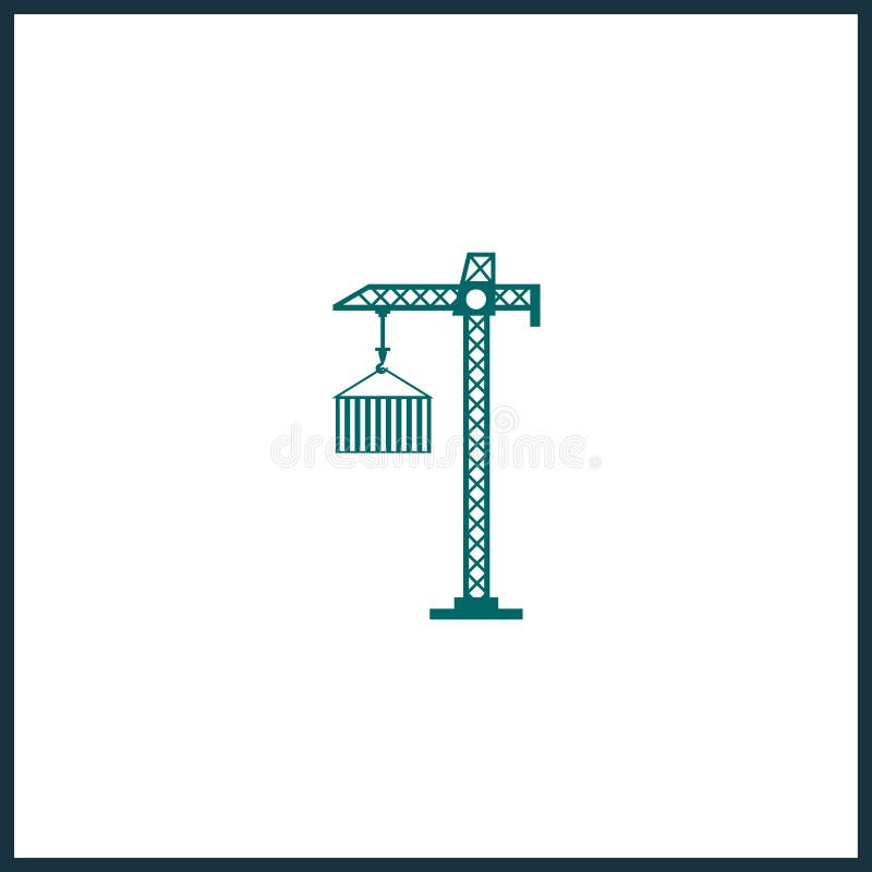 Construction Crane Simple Icon. Lifting Icon Stock Vector ...
