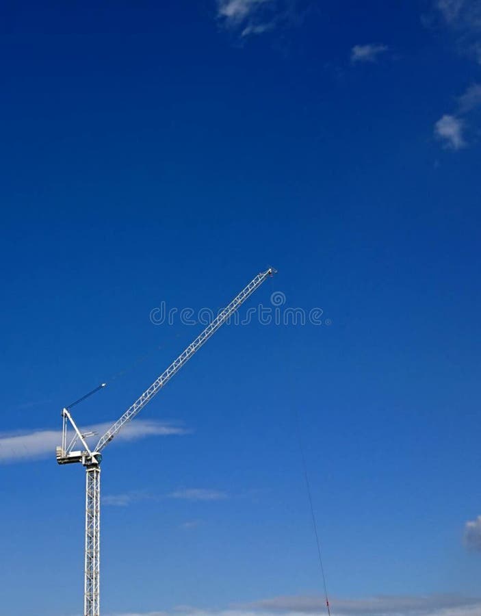 Construction Crane, Top Section. Building Stock Image - Image of ...