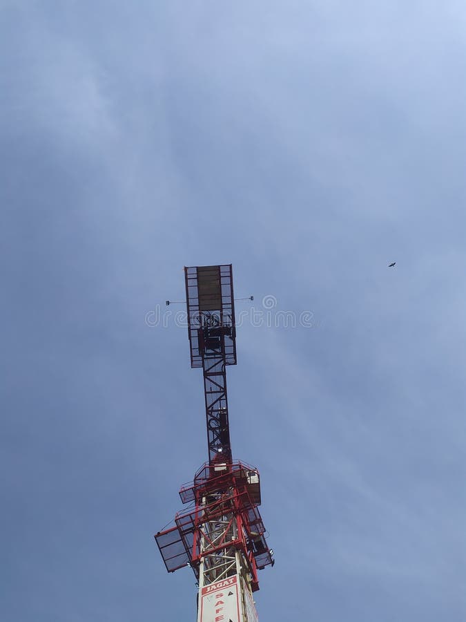 Construction Crane View from Below Stock Image - Image of cloud, spire ...