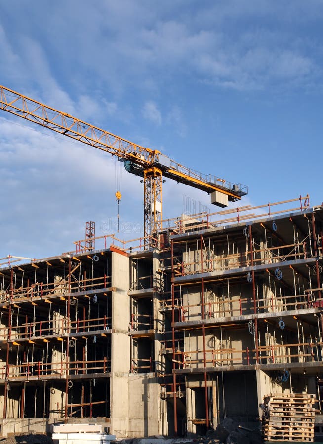 Construction Cranes stock image. Image of development - 5242033