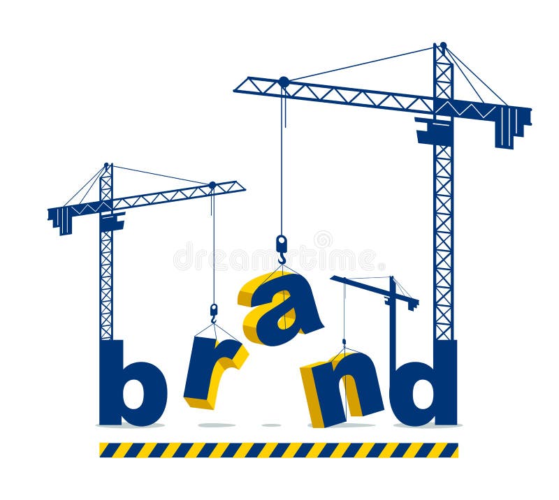Construction Cranes Builds Construction Word Vector Concept Design ...