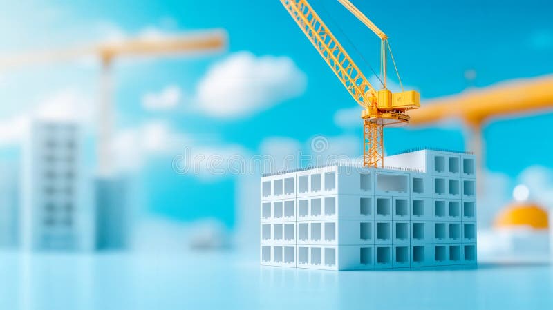 Construction Cranes Building Modern Urban Structures Stock Image ...