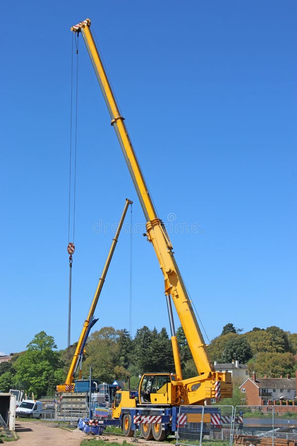 Construction Cranes at Exeter Quay, Devon Stock Image - Image of vessel ...