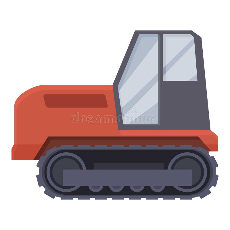 Construction Crawler Icon Cartoon Vector. Vehicle Road Stock Vector ...