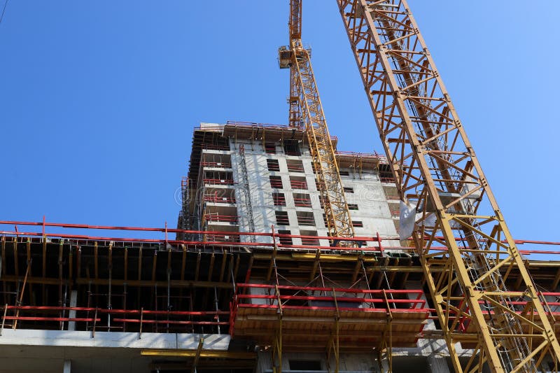 Construction of a New High-rise Building in Tel Aviv. Stock Photo ...