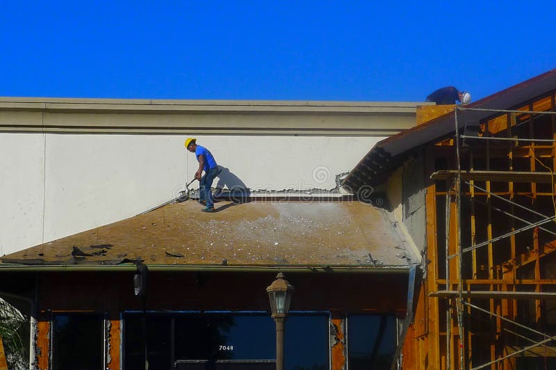 Construction Crew-framing Project Editorial Photography - Image of roof ...