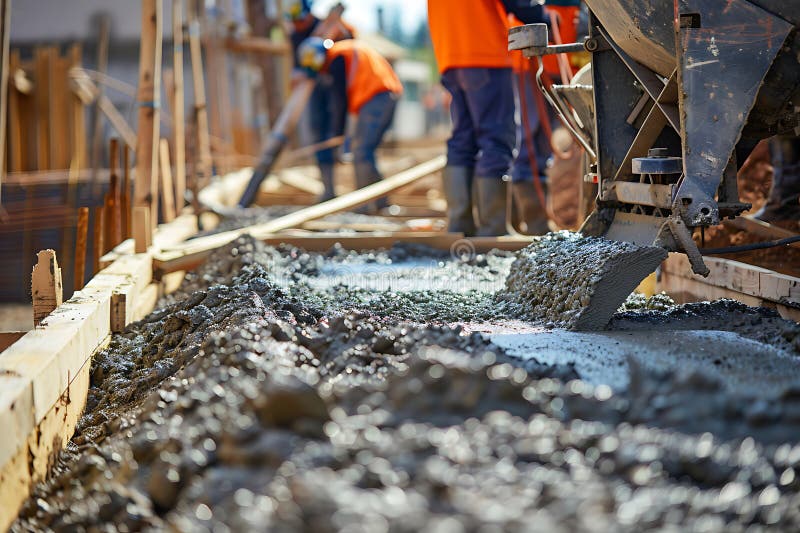 Construction Crew Working on Site Stock Photo - Image of working ...