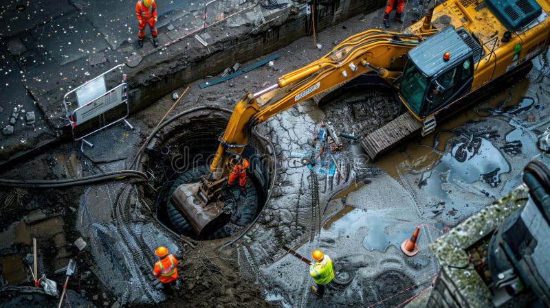 A Construction Crew Working on a Construction Site. Ideal for ...
