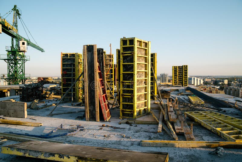 Under Construction Multi-storey Residential Building. Floors in the ...