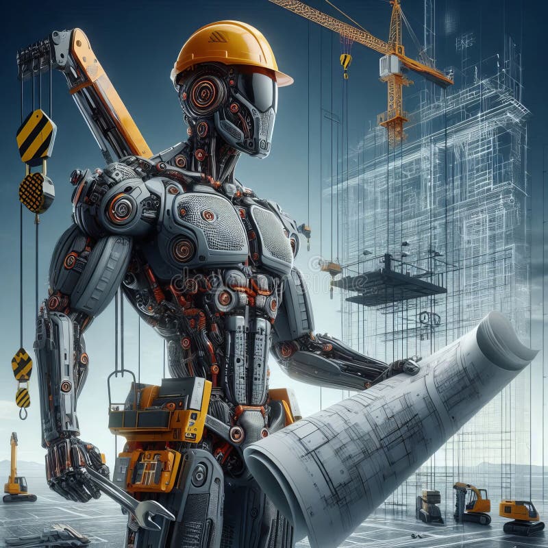 101 75. Construction Cyborg with Heavy Lifting Capabilities, Pr Stock ...