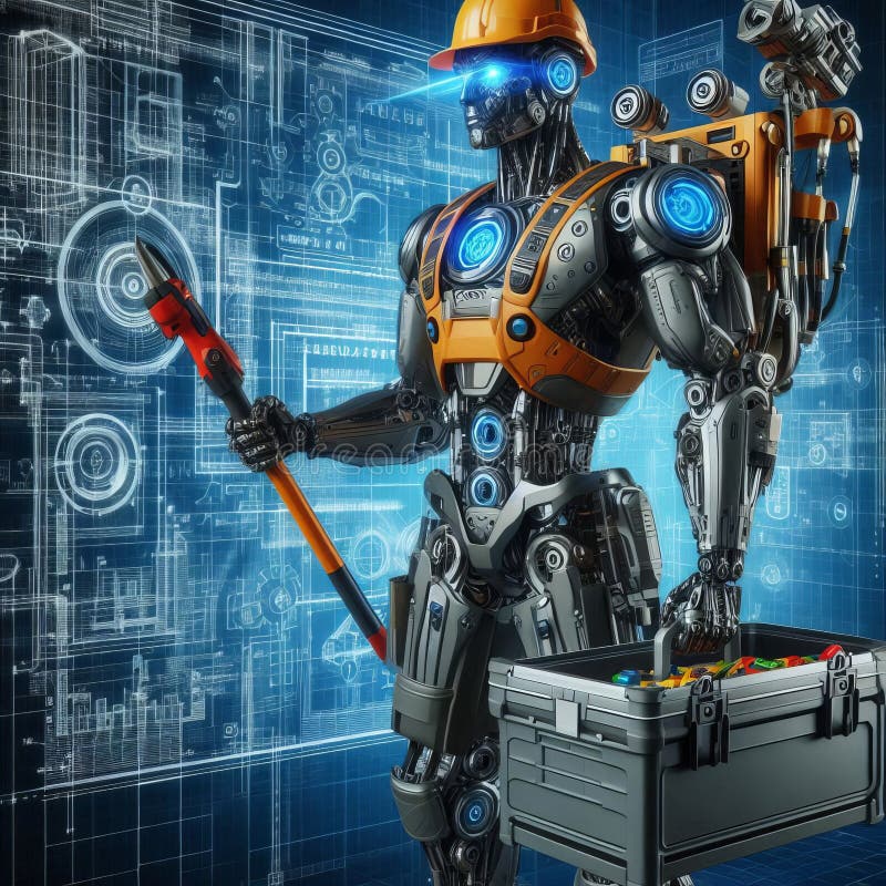 102 75. Construction Cyborg with Heavy Lifting Capabilities, Pr Stock ...