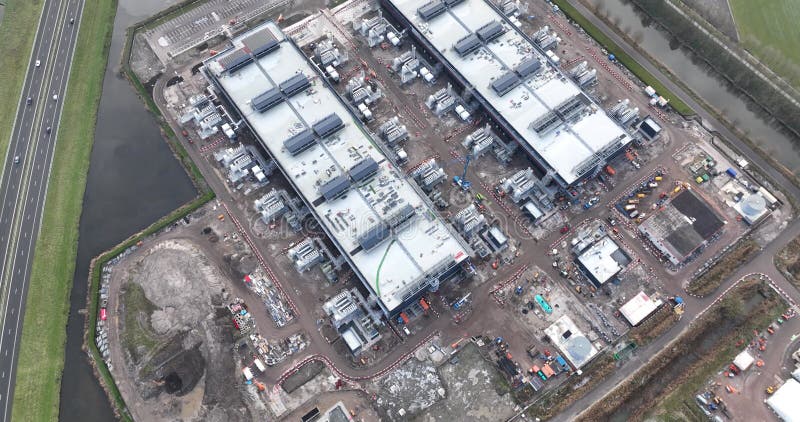 Construction of a Data Center. Building Internet Infrastructure Stock ...