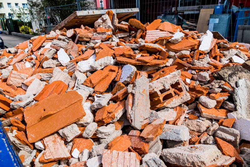 Construction Debris at Site Stock Image - Image of apartment ...