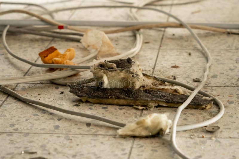 Construction Debris after Gutting a Building Stock Photo - Image of ...