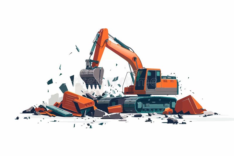 Construction Debris Site Industrial Waste Management Isolated ...