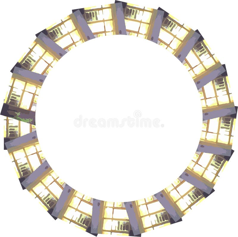 Construction Decorative Circle Frame on White Stock Vector ...