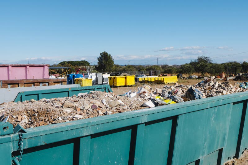 Construction and Demolition Debris Stock Photo - Image of dirt, used ...
