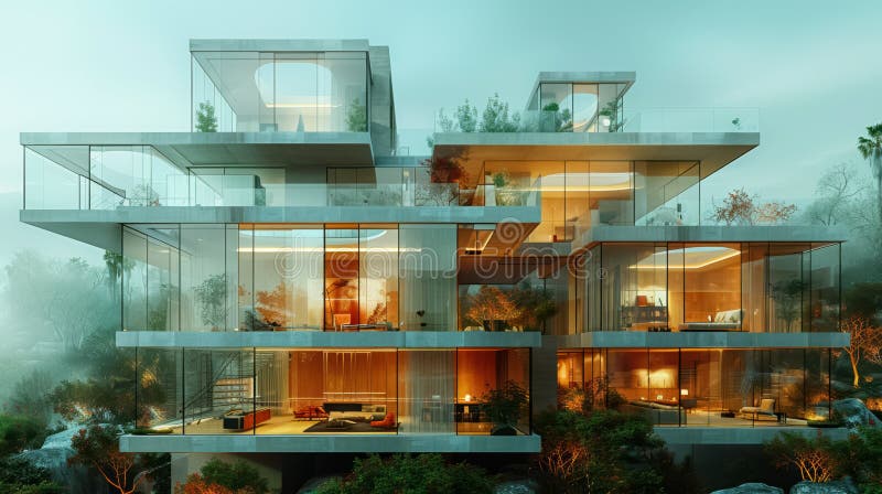 Construction Design Featuring Transparent Layers, Blending Modern ...