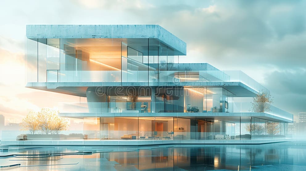 Construction Design Featuring Transparent Layers, Blending Modern ...