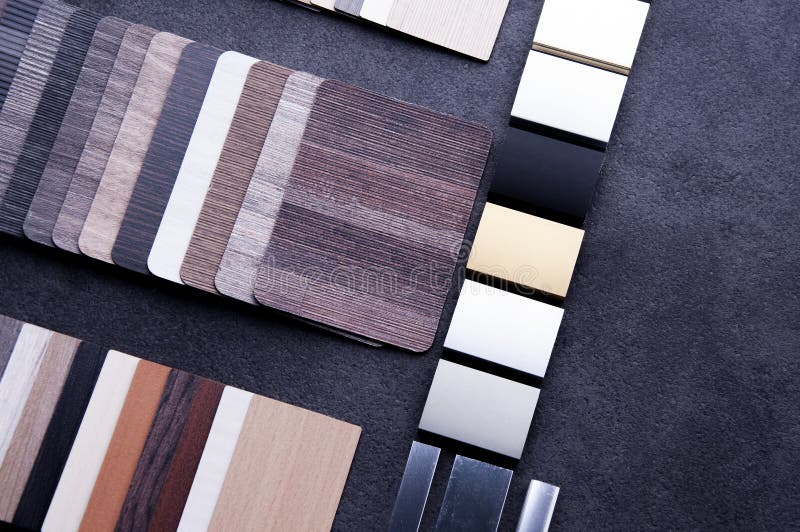 Construction Design. Interior Material Design Concept. Wood Texture ...