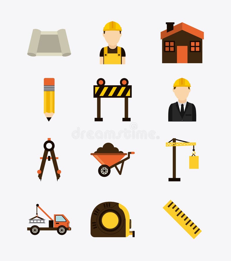 Construction design stock vector. Illustration of machinary - 41984924