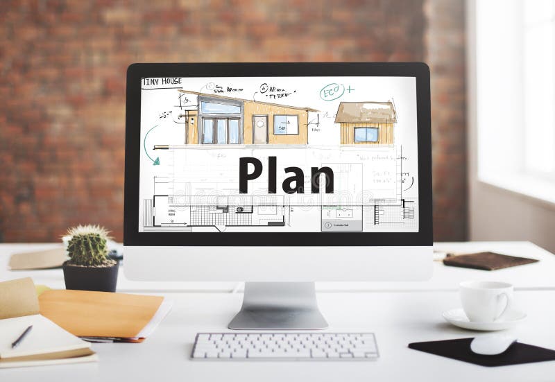 Construction Design Plan Blueprint Planning Concept Stock Image - Image ...