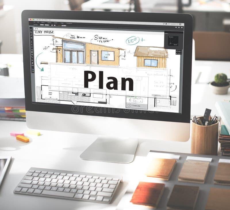 Construction Design Plan Blueprint Planning Concept Stock Image - Image ...