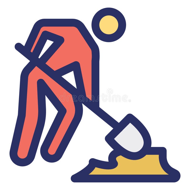 Construction, Dig Isolated Vector Icon Which Can Be Easily Modified or ...