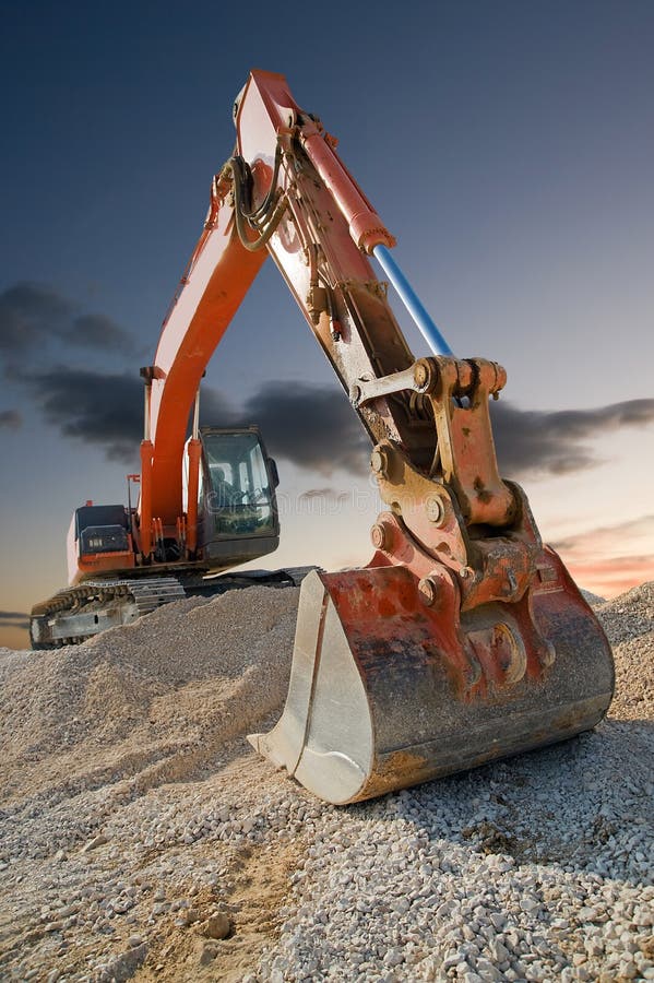 Construction Digger stock photo. Image of contractor - 16890408
