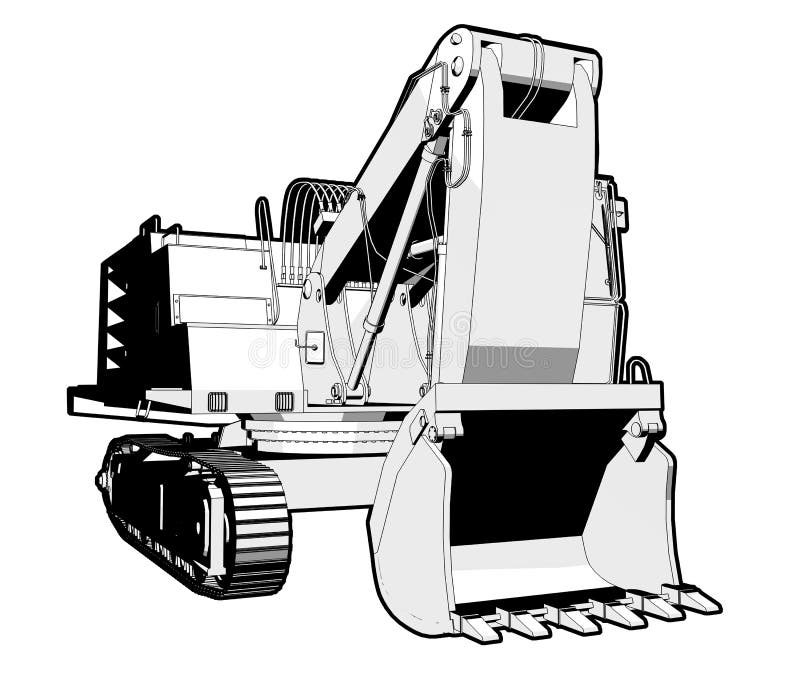 Bobcat bulldozer stock illustration. Illustration of builder - 2715135