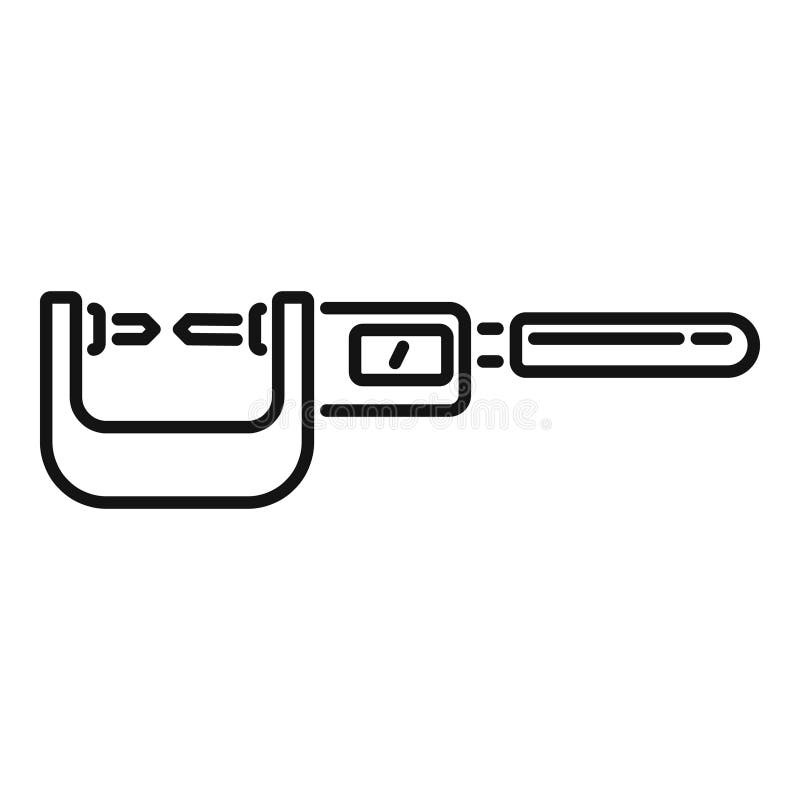 Construction Digital Micrometer Icon Outline Vector. Scale Precise ...