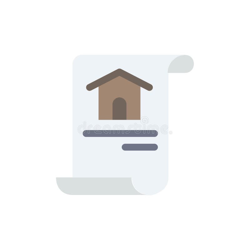 Construction, Document, Home, Building Flat Color Icon. Vector Icon ...