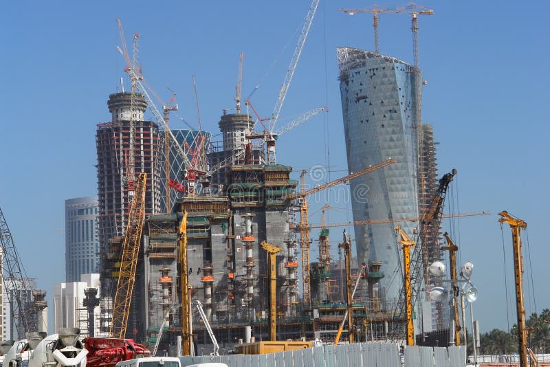 Construction in Doha Qatar stock photo. Image of ferry - 8191920