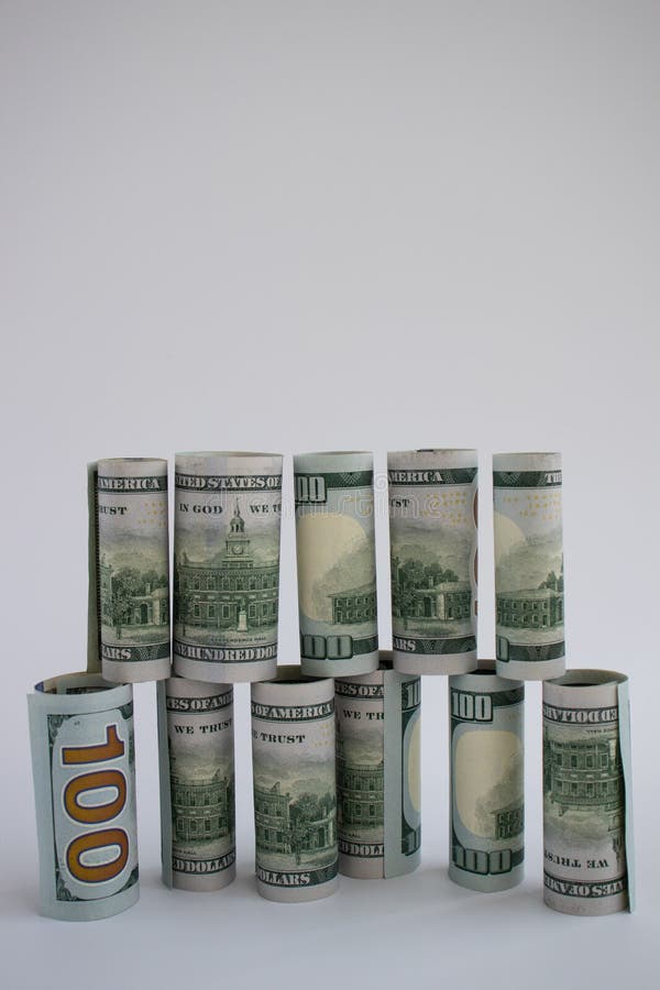 The Construction from 100 Dollars Banknotes. Money Construction. Stock ...