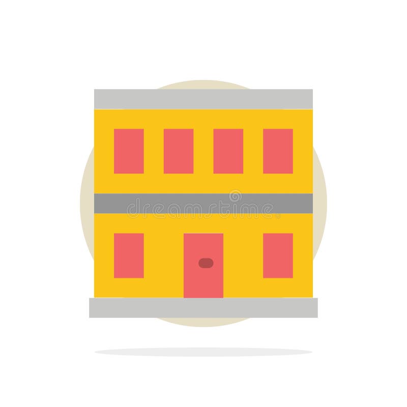 Construction, Door, House, Building Abstract Circle Background Flat ...