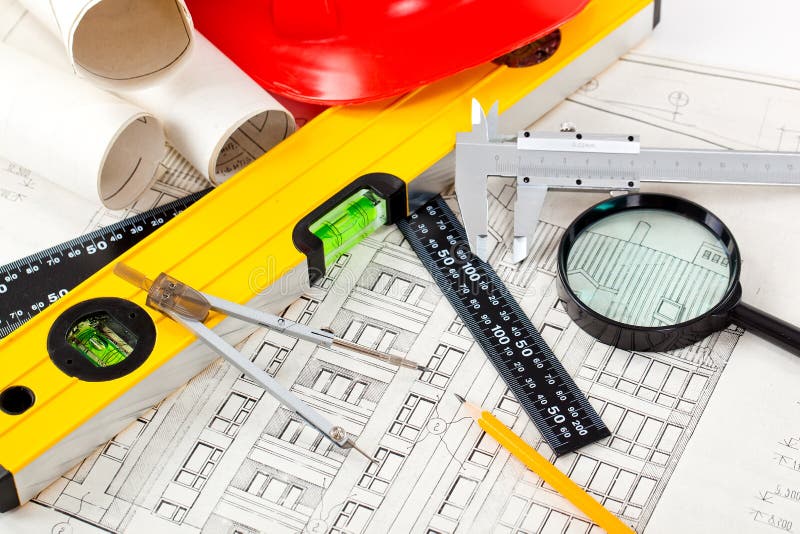 Construction drafts stock photo. Image of architect, designer - 28390936