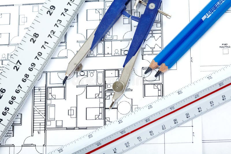 Construction drawing stock image. Image of drawings, measure - 13248377