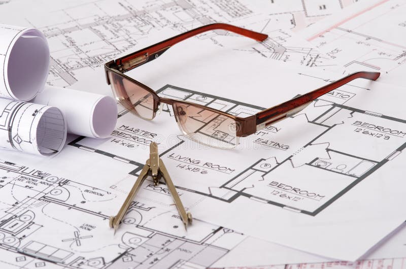 Construction drawing stock image. Image of perfect, accuracy - 23454489