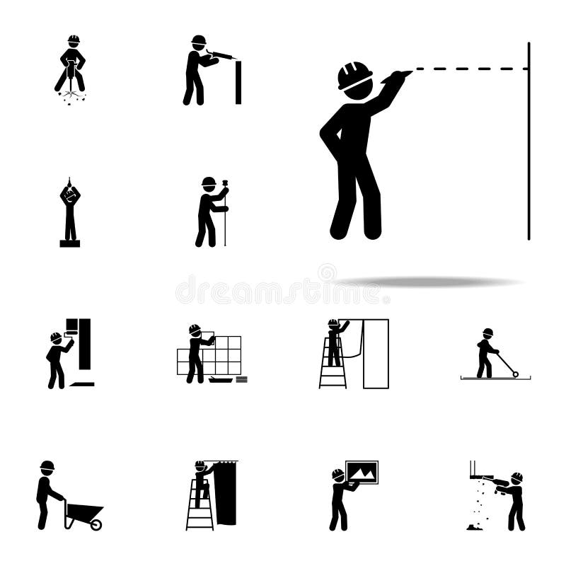 Construction, Drawing Worker Icon. Construction People Icons Universal ...