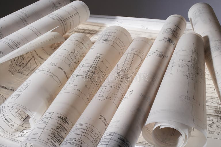 118 Rolled Up Engineering Drawings Stock Photos - Free & Royalty-Free ...