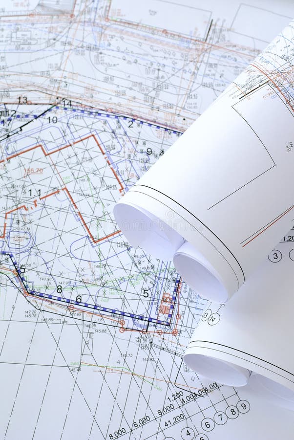Construction drawings stock photo. Image of drawings - 46731762